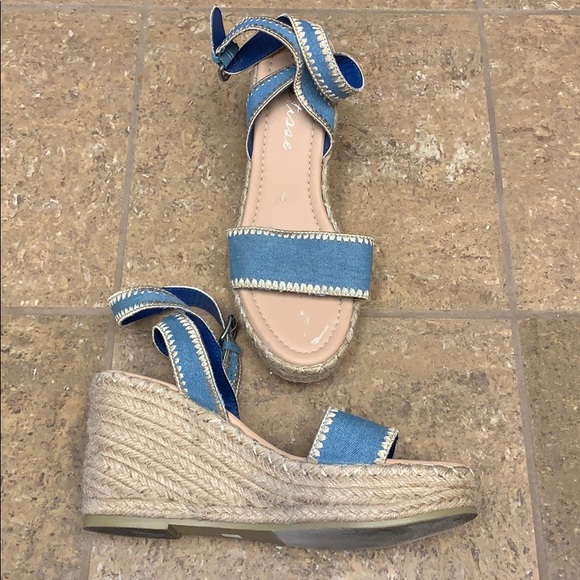 Matisse | Shoes | Matisse Denim Wedge Espadrilles | Poshmark